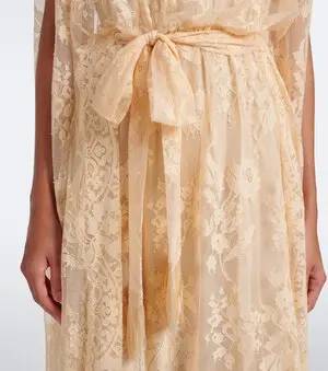 Zimmermann Valiant Caped Lace Maxi Dress