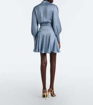 Zimmermann Silk Satin Wrap Dress