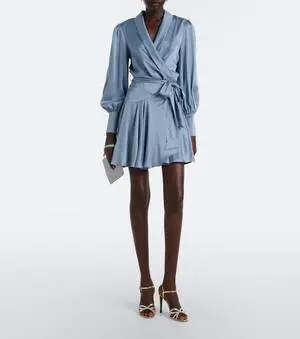 Zimmermann Silk Satin Wrap Dress