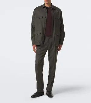 Rubinacci Virgin Wool Straight Pants