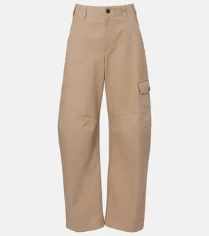 Brunello Cucinelli Cotton Barrel-leg Pants - Beige
