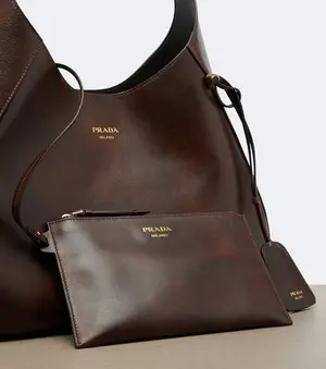 Prada Large Leather Shoulder Bag