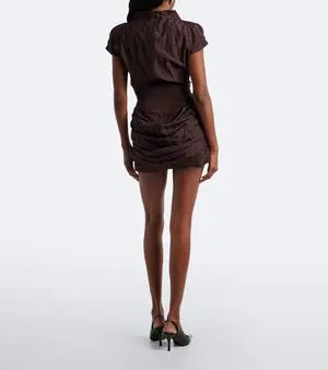 Magda Butrym Draped Cotton-blend Minidress