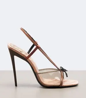 Saint Laurent Jean Tpu And Leather Slingback Sandals