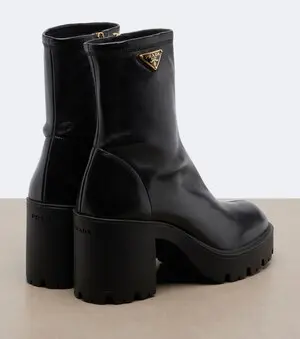 Prada Leather Ankle Boots