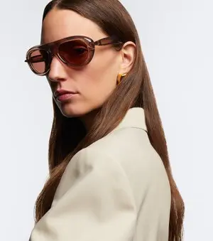 Bottega Veneta Sardine Aviator Sunglasses