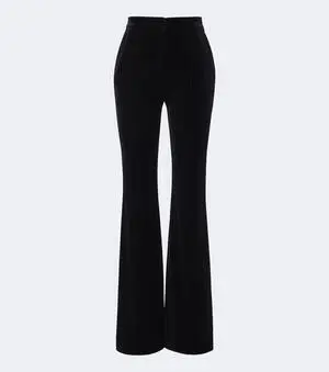 Elie Saab Velvet Flared Pants - Black