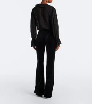 Elie Saab Velvet Flared Pants