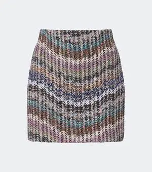 Missoni Knitted Lame Miniskirt - Multicoloured