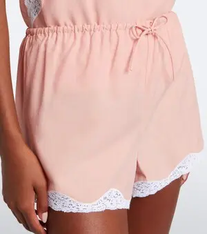 Posse Tabitha Lace-trimmed Shorts