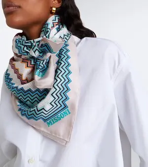 Missoni Zigzag Silk Twill Scarf