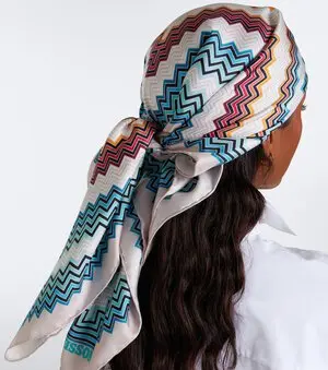 Missoni Zigzag Silk Twill Scarf