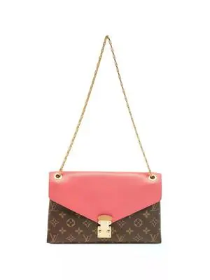 LOUIS VUITTON Monogram Canvas Pallas Chain Shoulder Bag - Brown