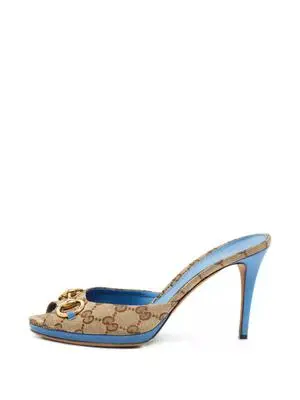 Gucci New Hollywood Horsebit Heeled Sandals - Neutrals