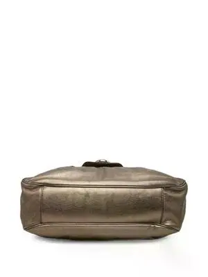 FERRAGAMO Metallic Leather Gancini Shoulder Bag