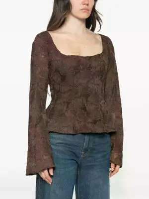 ROTATE BY BIRGER CHRISTENSEN Floral-appliqué Blouse