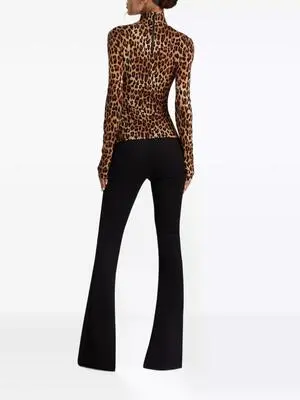 Alice + Olivia Leopard-print Turtleneck Top