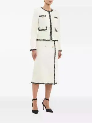 Rebecca Vallance Jacquie Faux-pearl Button Skirt