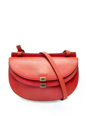 Chloé 2015 Calfskin Georgia Double Flap Crossbody Bag - Red