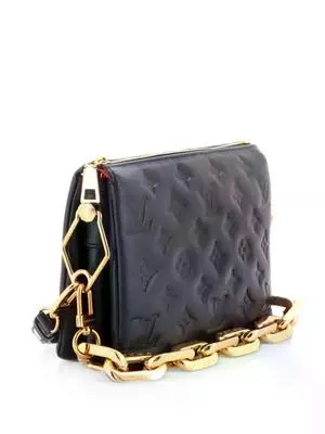 LOUIS VUITTON Coussin Bag Monogram Embossed Lambskin Bb Crossbody Bag - Black