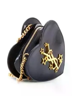 Saint Laurent Love Heart Chain Bag Patent Mini Shoulder Bag