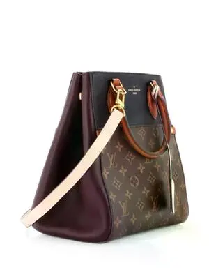 LOUIS VUITTON Fold Monogram Canvas And Leather Mm Tote Bag