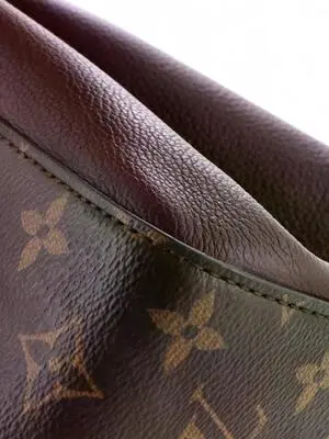 LOUIS VUITTON Fold Monogram Canvas And Leather Mm Tote Bag