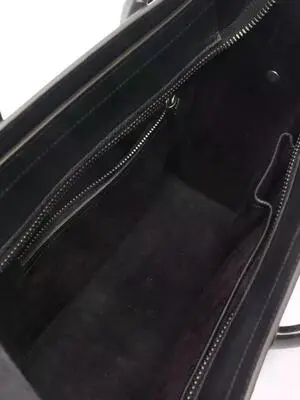 Celine 2010-2026 Micro Leather Luggage Tote Handbag - Black