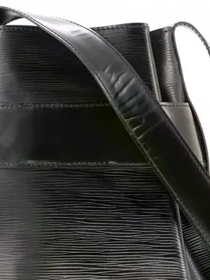 LOUIS VUITTON Vintage Sac D'epaule Handbag Epi Leather Pm Bucket Bag - Black