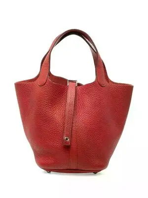 Hermès Clemence Picotin Lock 18 Handbag - Red