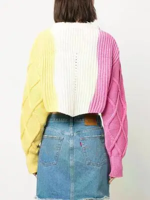 Philosophy Di Lorenzo Serafini Colour-block Cable-knit Jumper