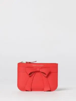 Comme Des Garçons Leather Bow Wallet - Red