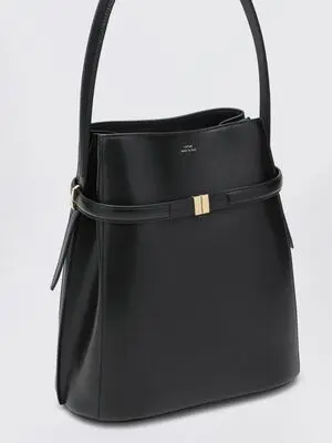 TOTEME Calfskin Bucket Bag With Monogram Logo