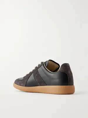 MAISON MARGIELA Replica Suede And Leather Sneakers - Brown
