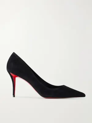 CHRISTIAN LOUBOUTIN Miss Z 80 Suede Pumps - Black