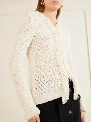 Proenza Schouler Nilo Textured-jacquard Wool-blend Cardigan