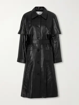 Sea Caitlin Belted Leather Trench Coat