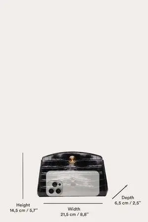 LIFFNER Pushlock Clutch In Suede - Red