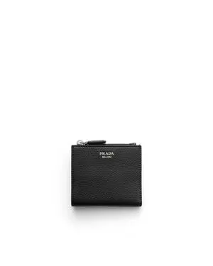 Prada Small Leather Wallet - Black