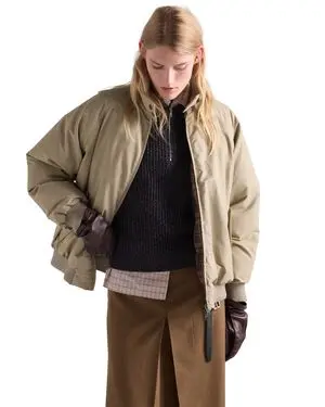 Prada Technical Poplin Down Jacket