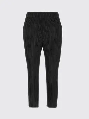 Issey Miyake Slim Fit Cropped Pleated Pants