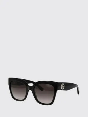 Longchamp Oversized Cat-eye Sunglasses In Acetate With Metallic Logo - Black