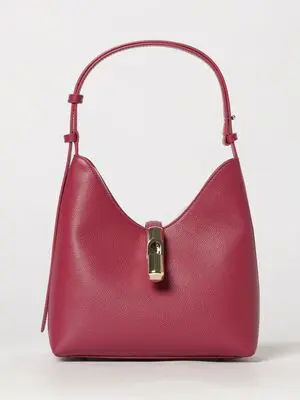 Furla Goccia Grained Shoulder Bag With Snap Closure - Leather