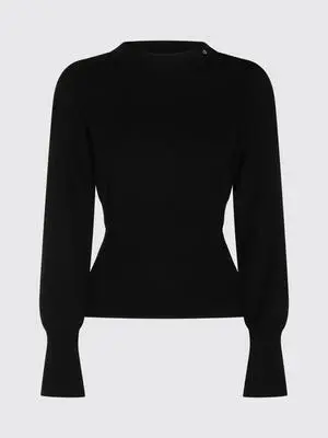 ANINE BING Viscose Blend Crewneck Sweater With Long Sleeves And Ribbed Trims - Black