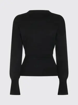 ANINE BING Viscose Blend Crewneck Sweater With Long Sleeves And Ribbed Trims - Black
