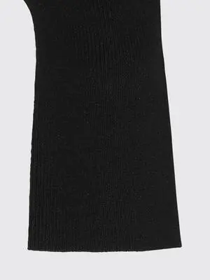 ANINE BING Viscose Blend Crewneck Sweater With Long Sleeves And Ribbed Trims - Black