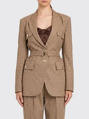 TWINSET Single-breasted Viscose Blend Blazer - Brown