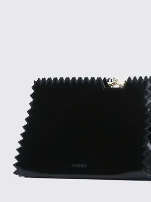 Jacquemus Le Salon Leather Clutch With Textured Edges