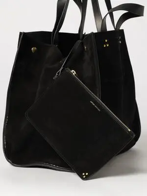 Jérôme Dreyfuss Leon Large Suede Calfskin Tote Bag With Pouch