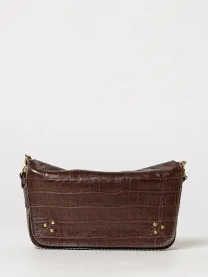 Jérôme Dreyfuss Bobi Small Croc-embossed Leather Crossbody Bag - Brown